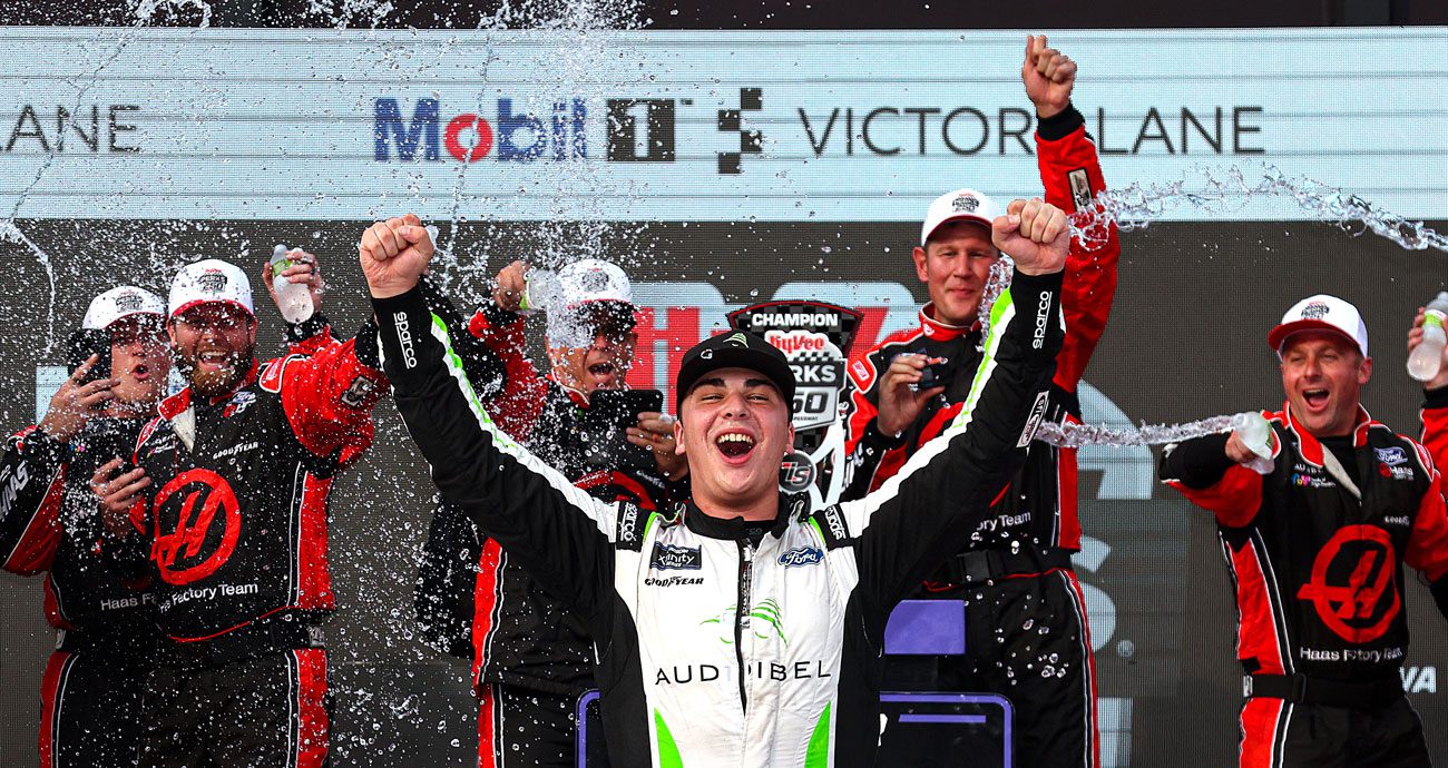 Sam Mayer charges to first Xfinity win of 2025 at Iowa | NASCAR
