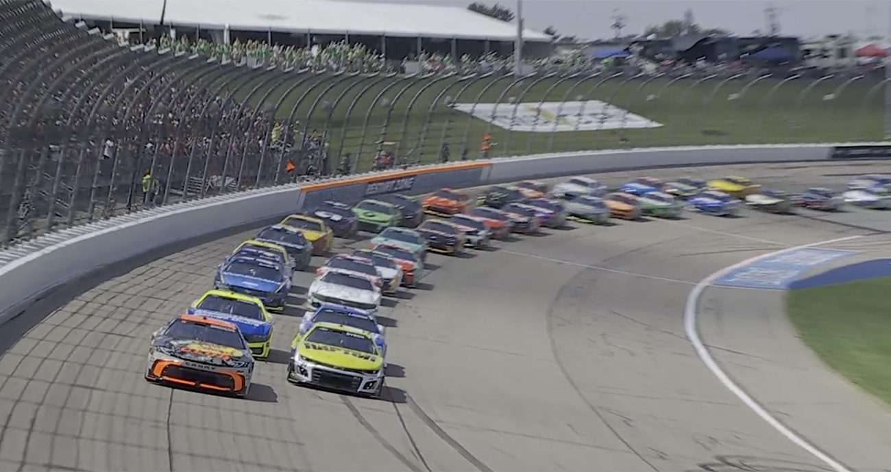 Out in the fields! Cup Series race gets underway at Iowa | NASCAR