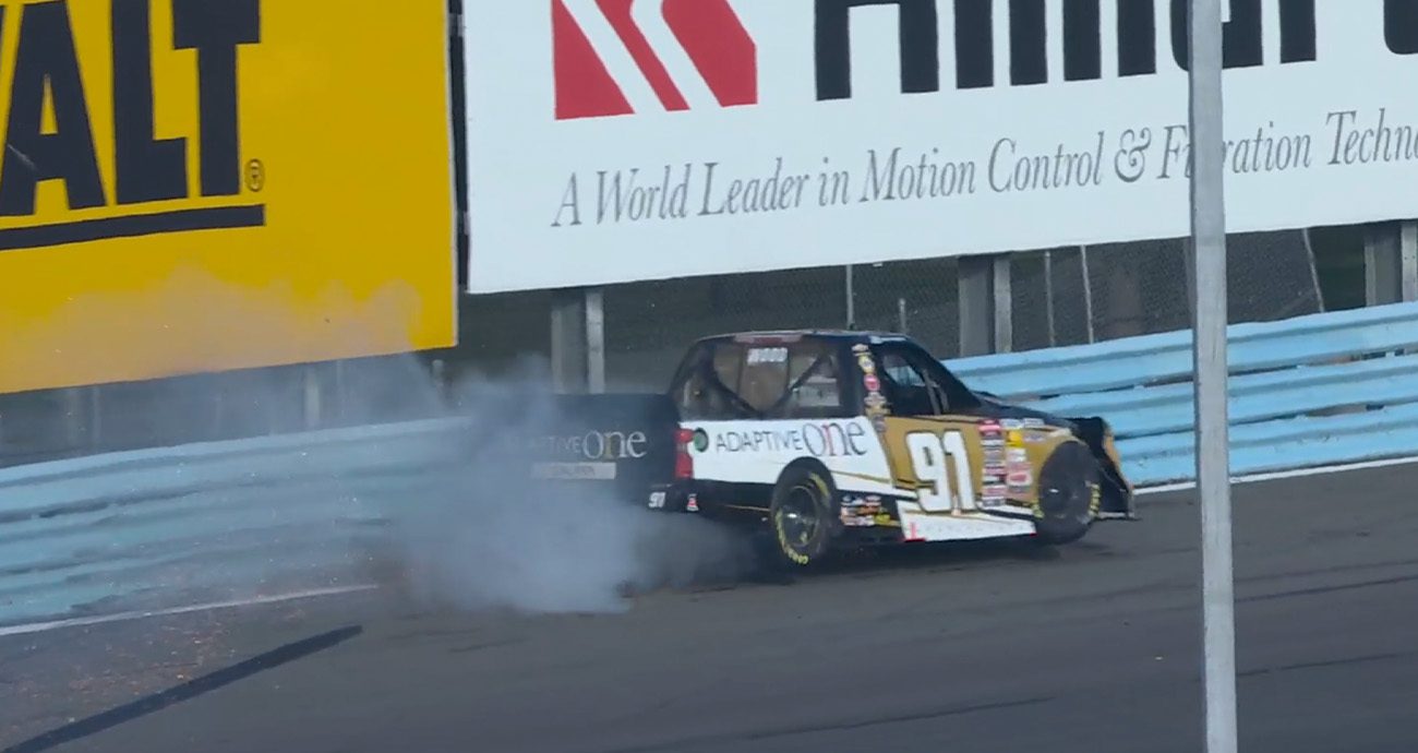 Jack Wood's day ends after hard contact with wall | NASCAR