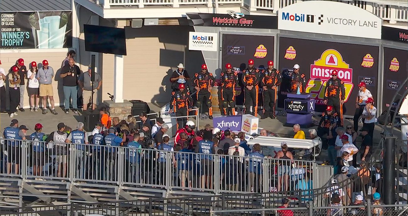 Connor Zilisch alert, speaking after fall in Victory Lane | NASCAR