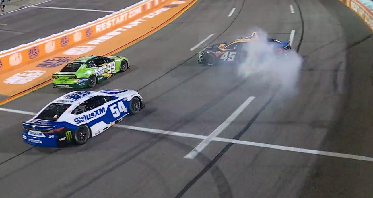Contact from Ty Gibbs sends Tyler Reddick around | NASCAR