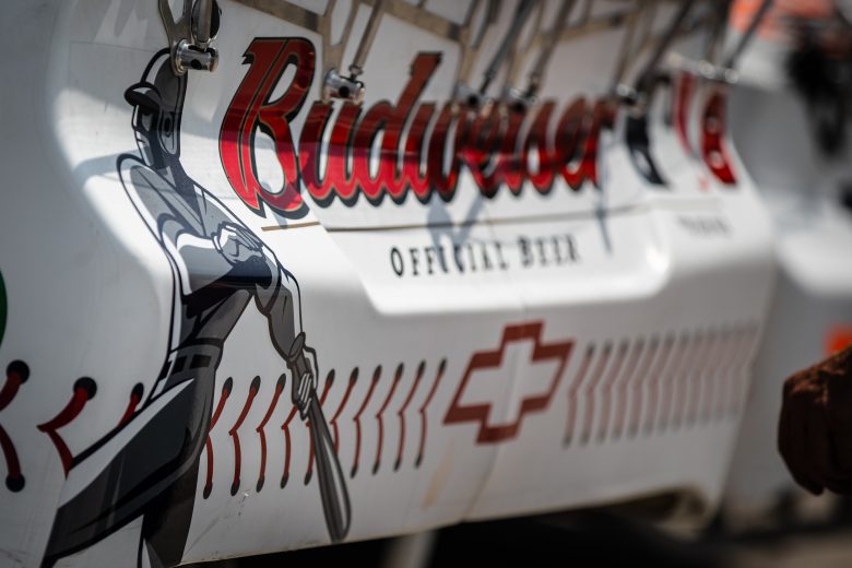 Dale Earnhardt Jr. brings back the baseball car for a Late Model Stock ...