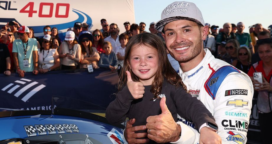 Larson reacts to daughter Audrey's first win at Millbridge | NASCAR