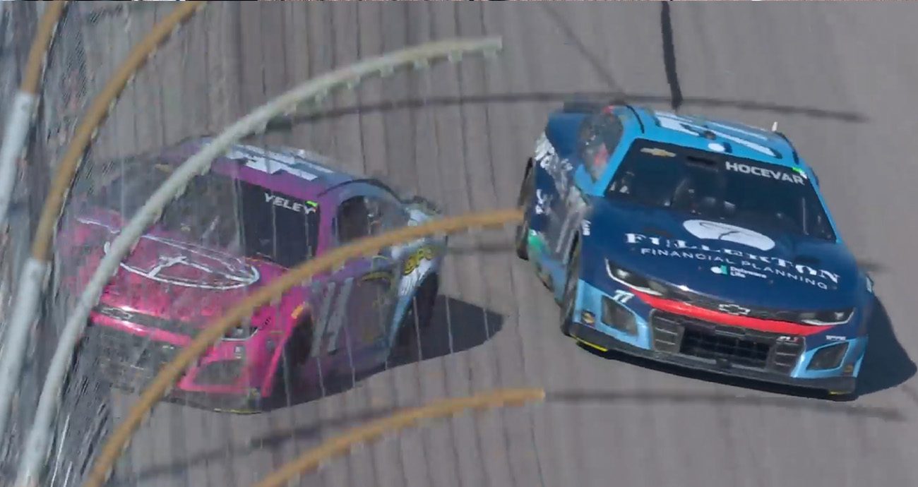 Contact from Hocevar sends Yeley into wall, spinning | NASCAR