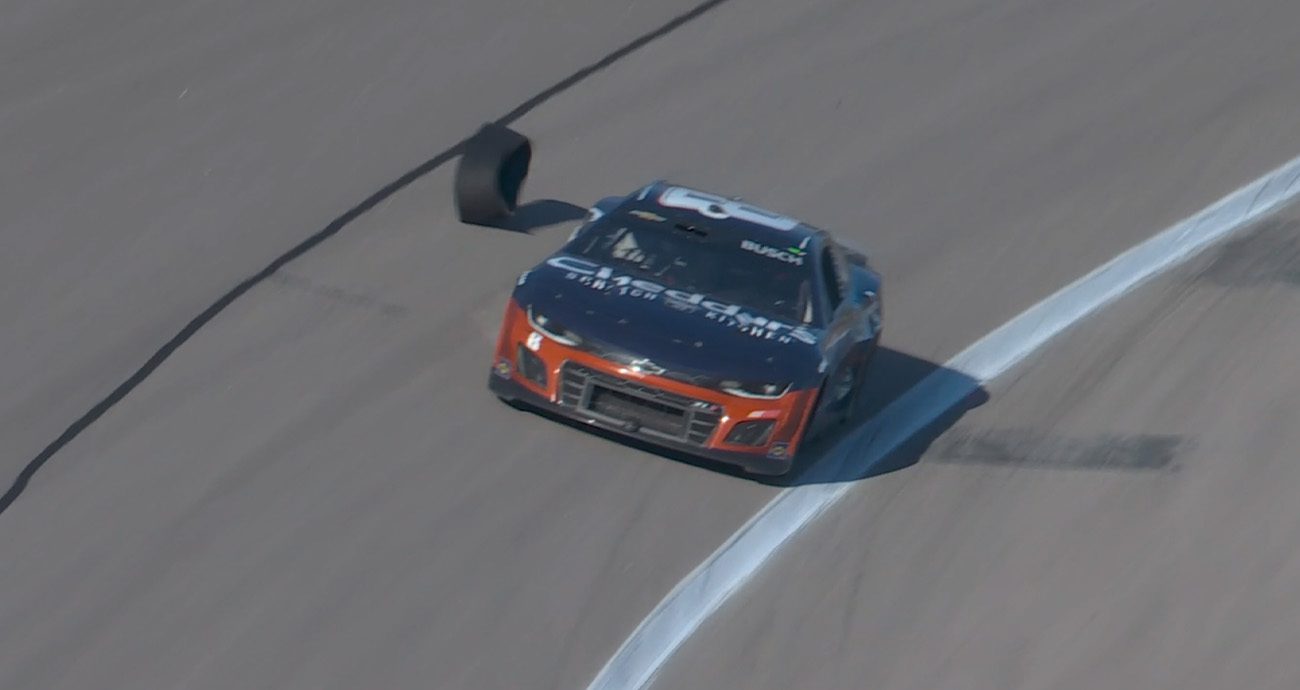 Kyle Busch tags outside wall, debris brings out caution | NASCAR