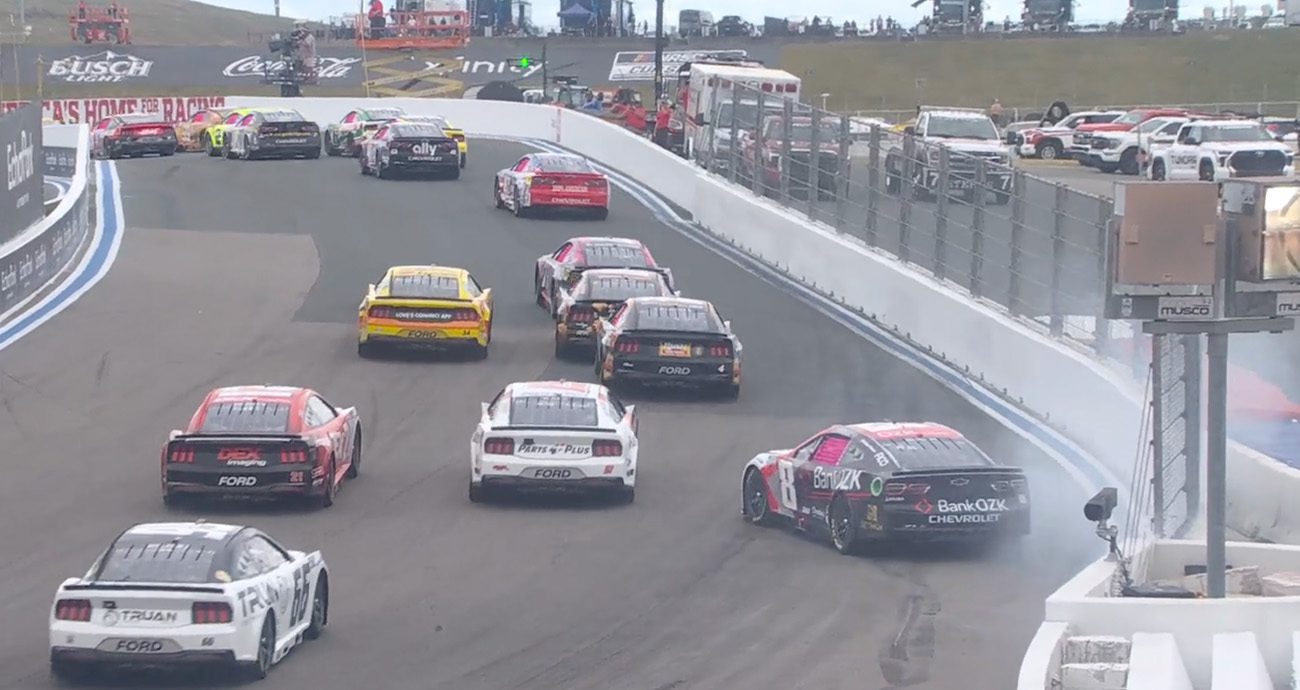 Kyle Busch gets loose, hits Turn 1 Roval wall | NASCAR