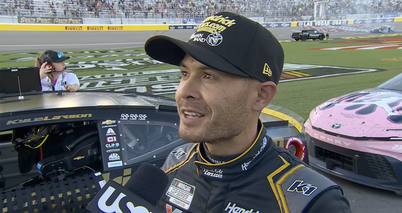Larson settles for second: 'That's racing ... it gets crazy' | NASCAR