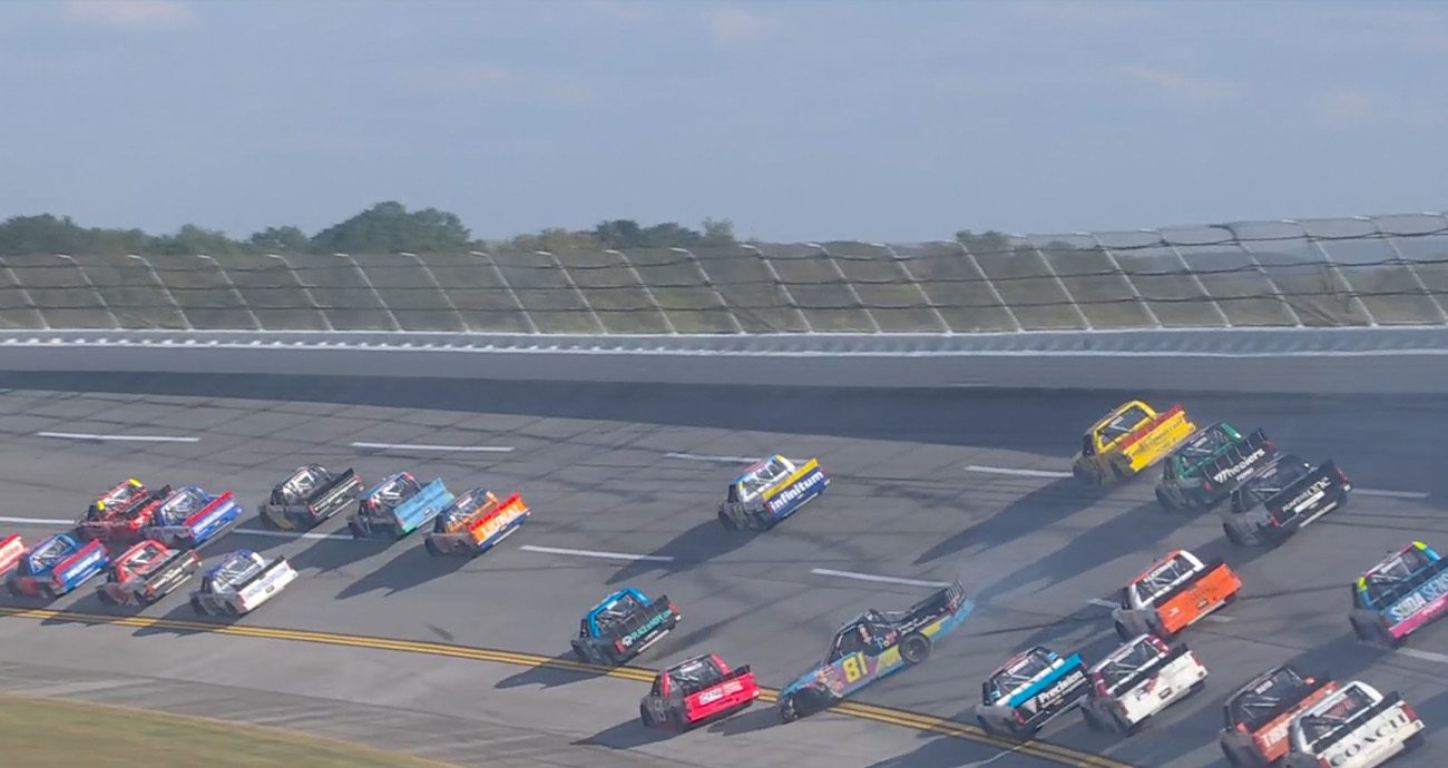 Riggs into wall, Mosack spins after contact from Smith | NASCAR