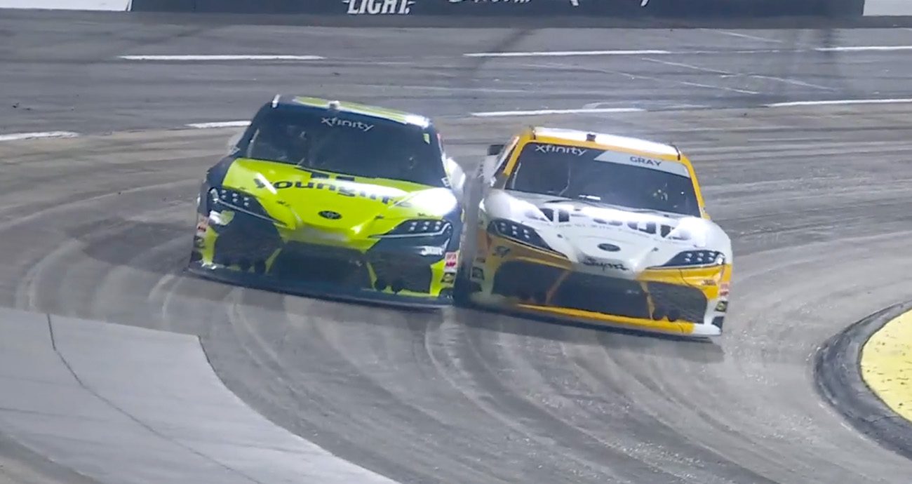 Teammate tussle: Almirola, Gray battle for the lead late | NASCAR