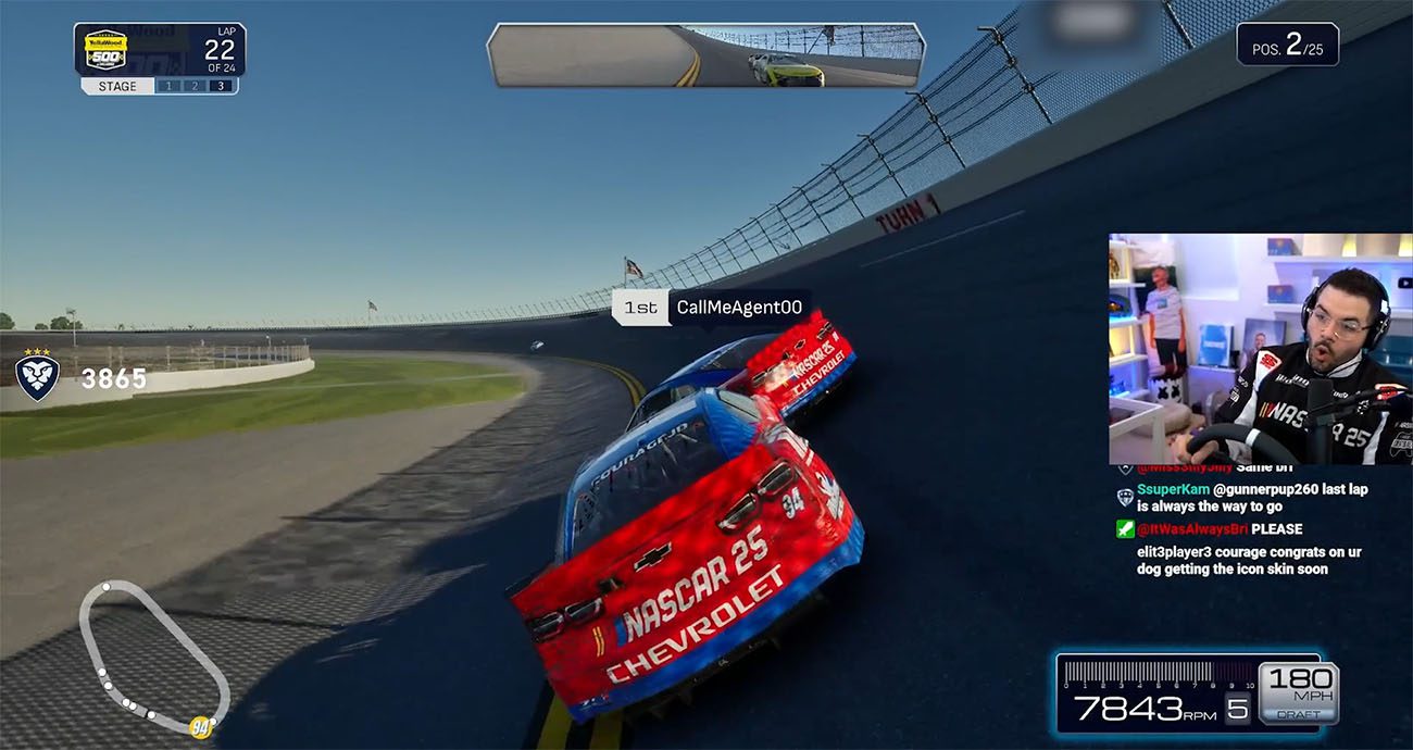 NASCAR 25 Creator Series: Courage bumps Agent to win Talladega | NASCAR