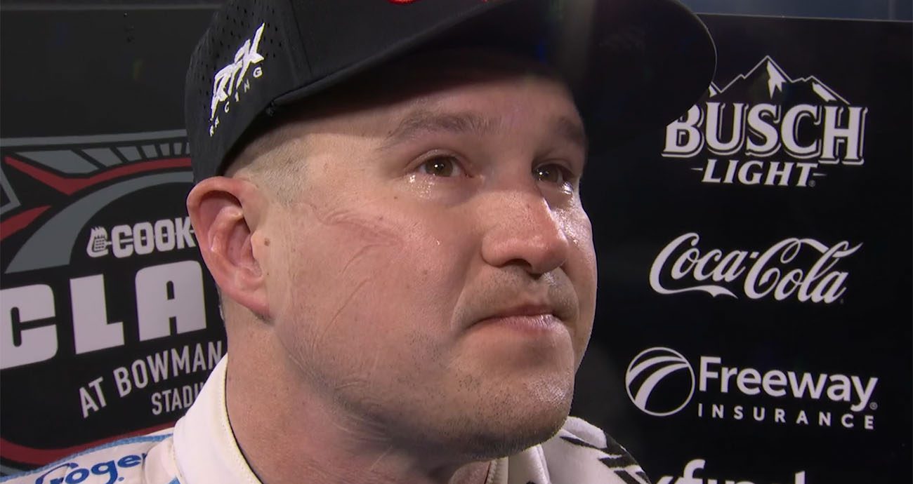 Ryan Preece gets emotional after winning at Bowman Gray | NASCAR