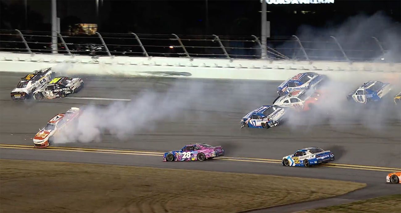 Sawalich, Day make contact, wreck at Daytona | NASCAR