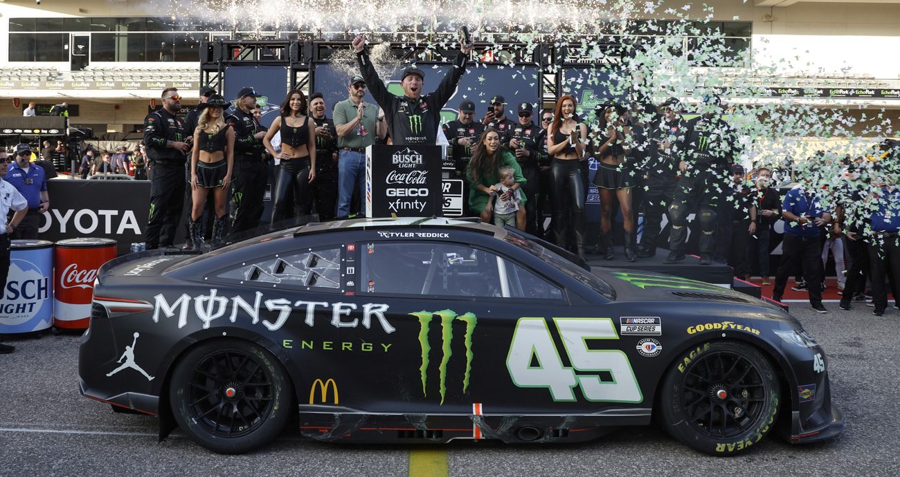Reddick takes the checkered flag in OT at COTA in 2023 | NASCAR