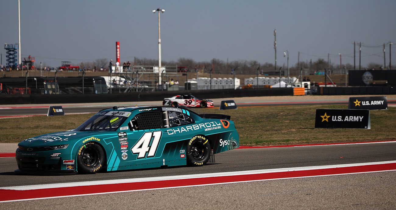Sam Mayer wins a sprint to close Stage 2 at COTA | NASCAR