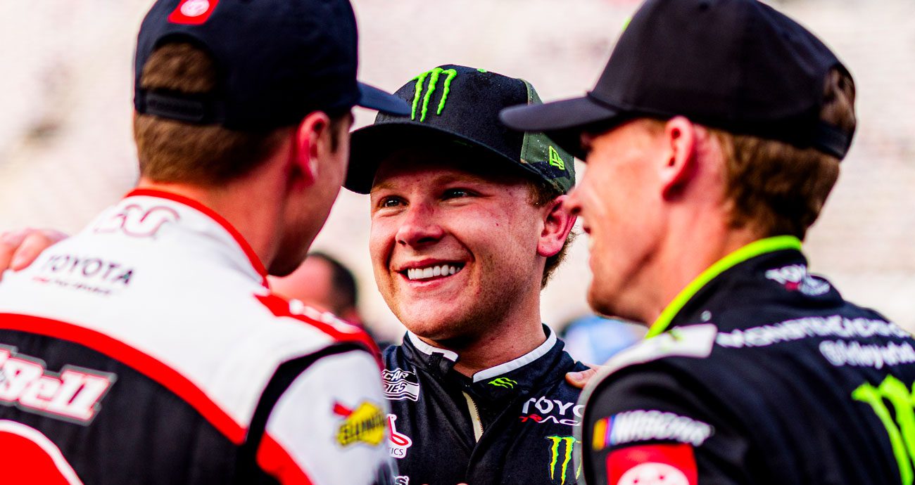 Gibbs holds family near, blocks out noise in first Cup win | NASCAR