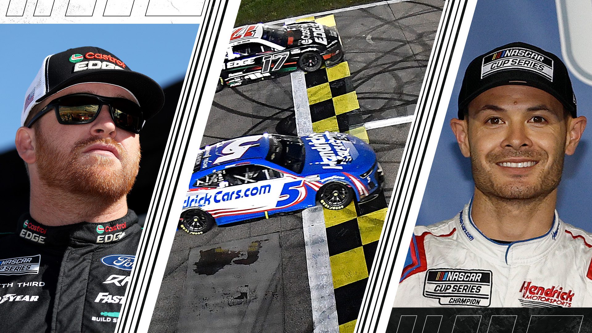 Closest finish ever: Larson over Buescher at Kansas | NASCAR