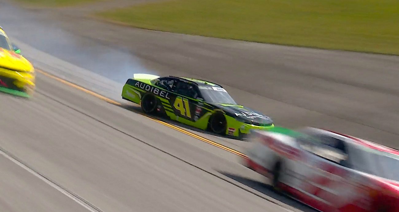 Close call! Mayer saves it after bump at Talladega | NASCAR