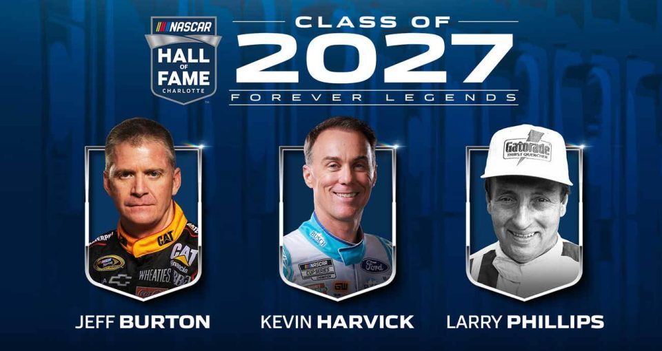 Harvick, Burton, Phillips set for Hall of Fame Class of '27 | NASCAR